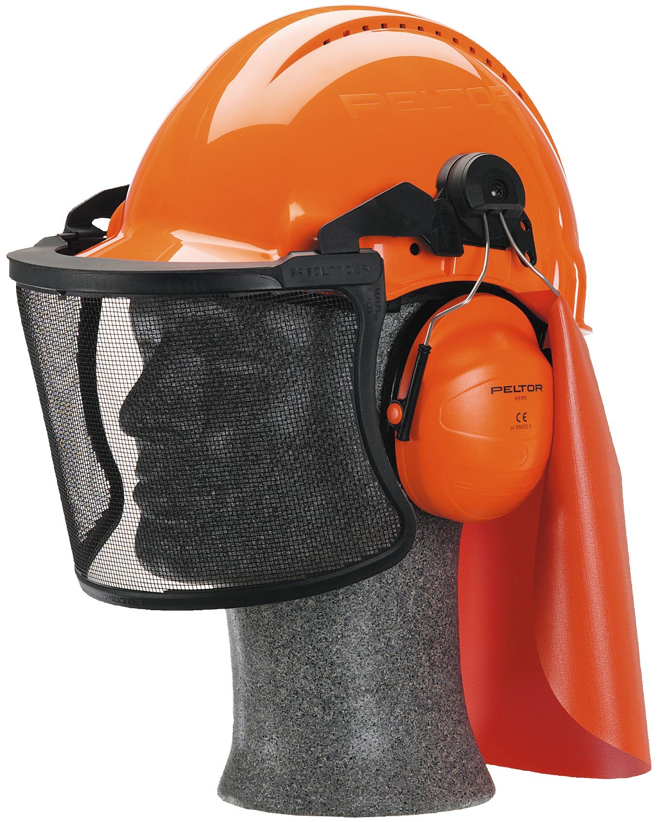 3M G500 hjelmkombination m/visir+høreværn skov orange | DMT Værktøj