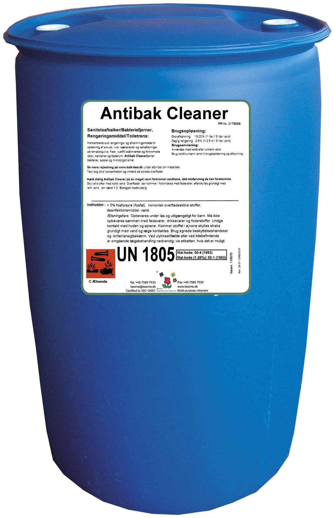 Besma Sanitetsafkalk.Antibak Cleaner 210L | DMT Værktøj