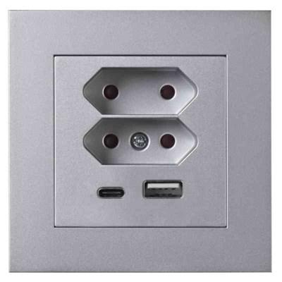 ELKO Plus USB lader/2xEuro Alu | ELdirekte