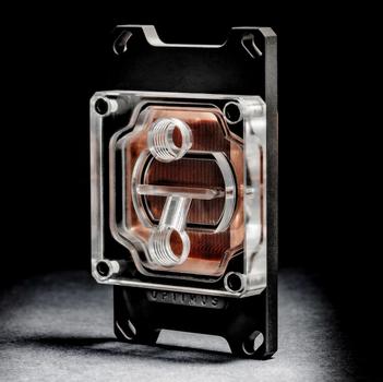OPTIMUS Foundation CPU Block - Acrylic Top - Black Billet Mount ...