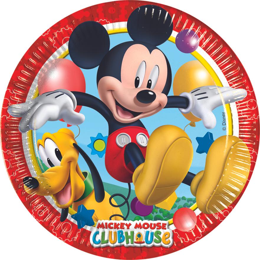 Mikke Mus Klubbhus Papptallerkner, store (23 cm) | Multitrend