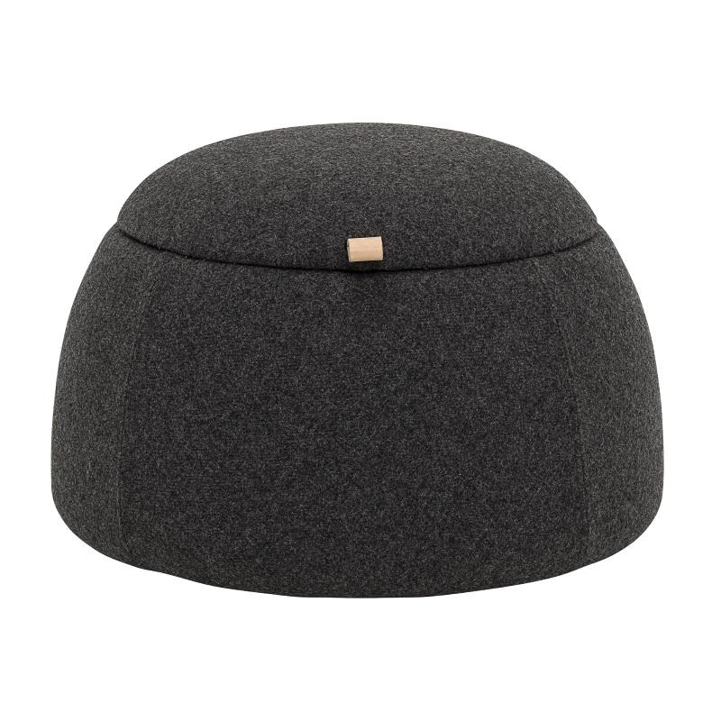 Bloomingville Puff med oppbevaring, mørkegrå | Multitrend