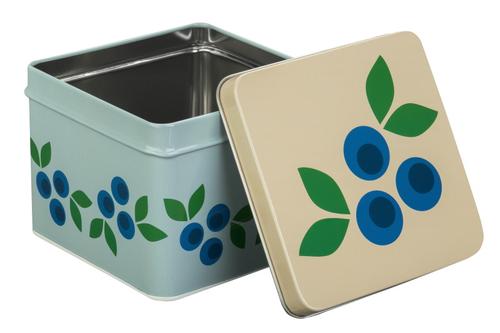 Blafre Liten Matboks Metall Blåbær Blå-Beige | Multitrend