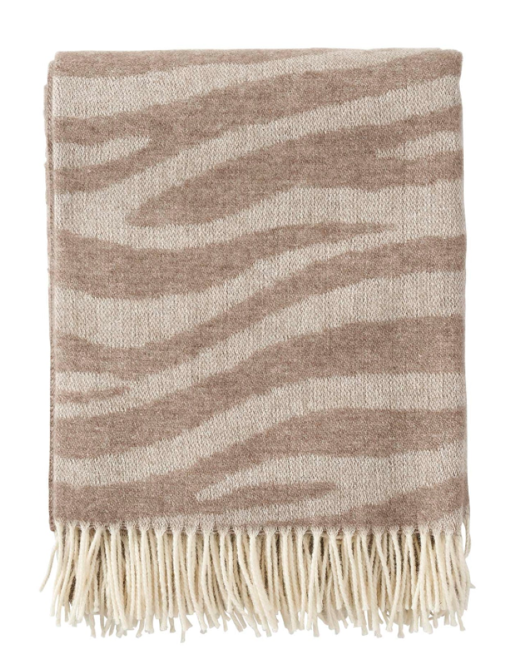 Klippan Savannah Pledd Merino- og Lammeull, Nougat | Multitrend